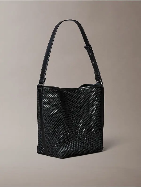 Calvin Klein Emblem Mesh Bucket Bag