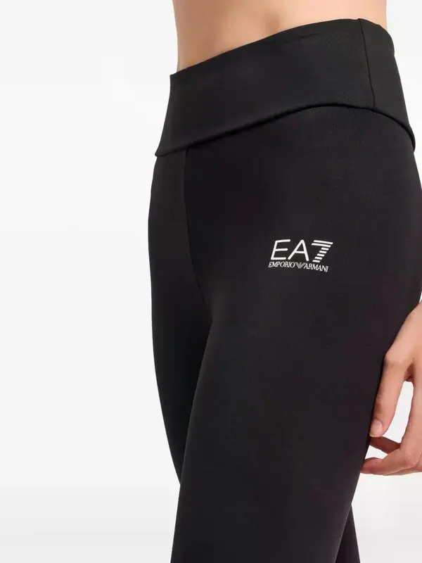 EA7 Logo-print Leggings - Black