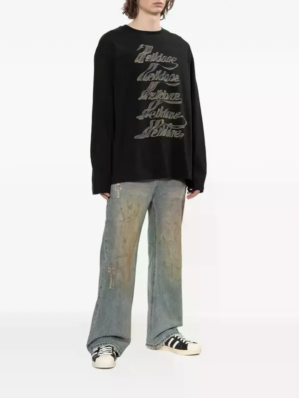 We11Done Logo-print Long-sleeved T-shirt