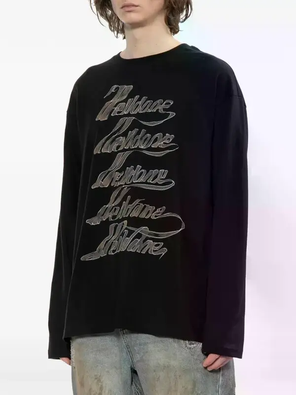 We11Done Logo-print Long-sleeved T-shirt