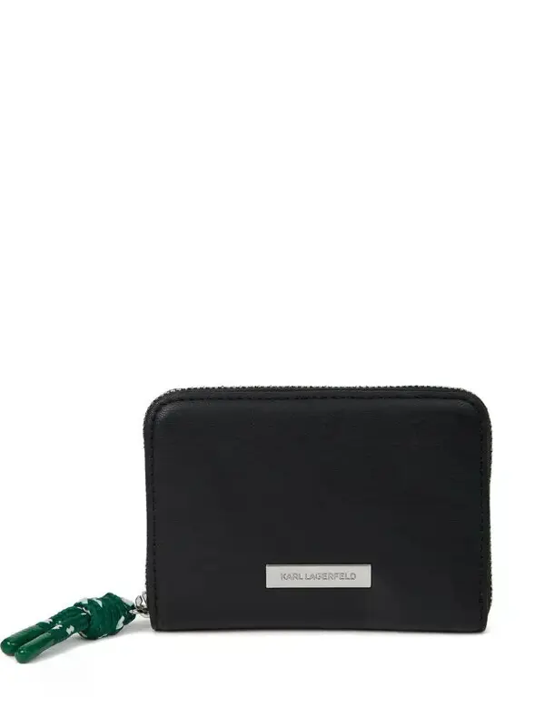 Karl Lagerfeld Small Ikon Smooth Wallet - Black