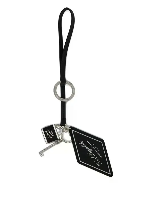 Karl Lagerfeld Logo-print Keyring - Black