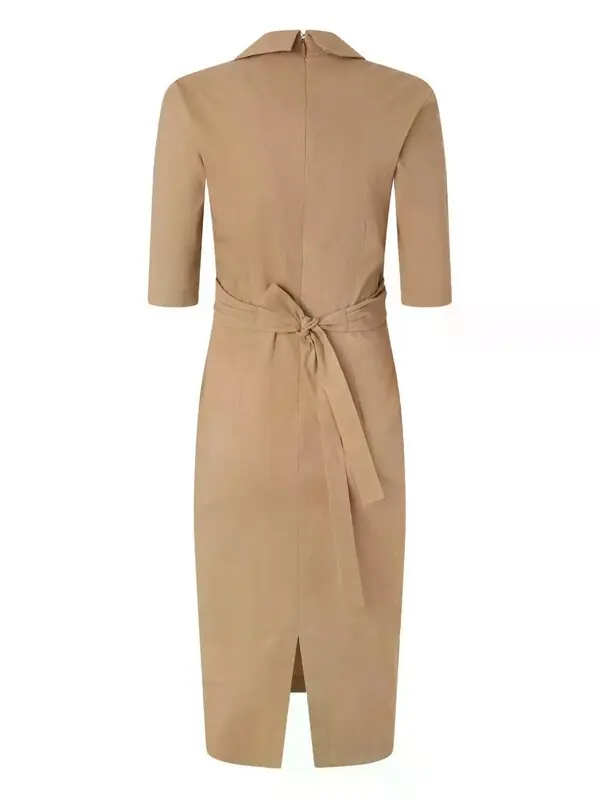 Pinko Belted Wrap Dress - Neutrals