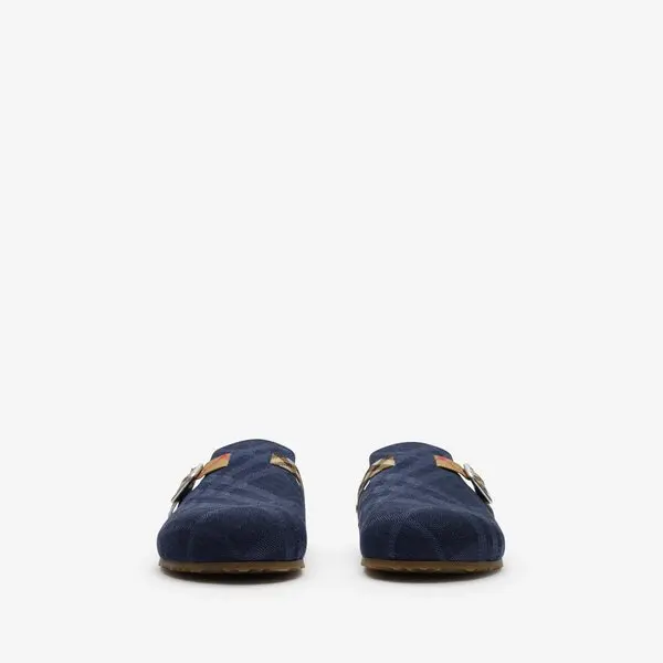 Burberry Check Denim Urchin Clogs