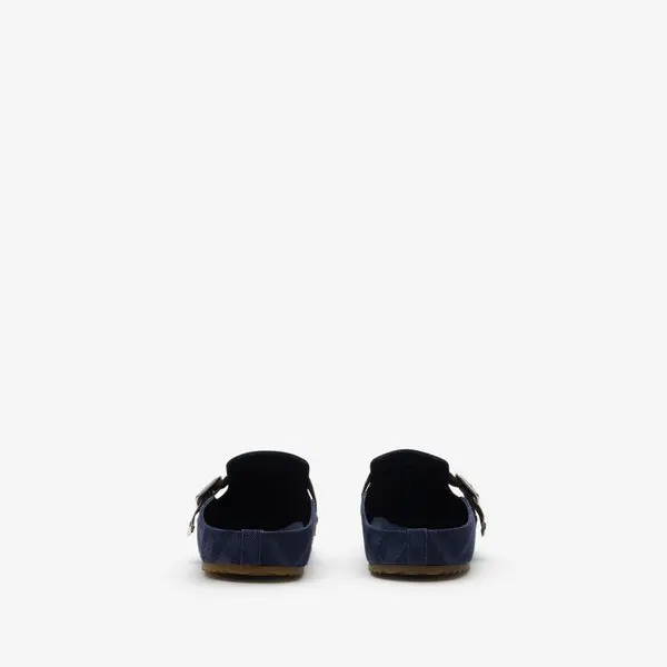 Burberry Check Denim Urchin Clogs