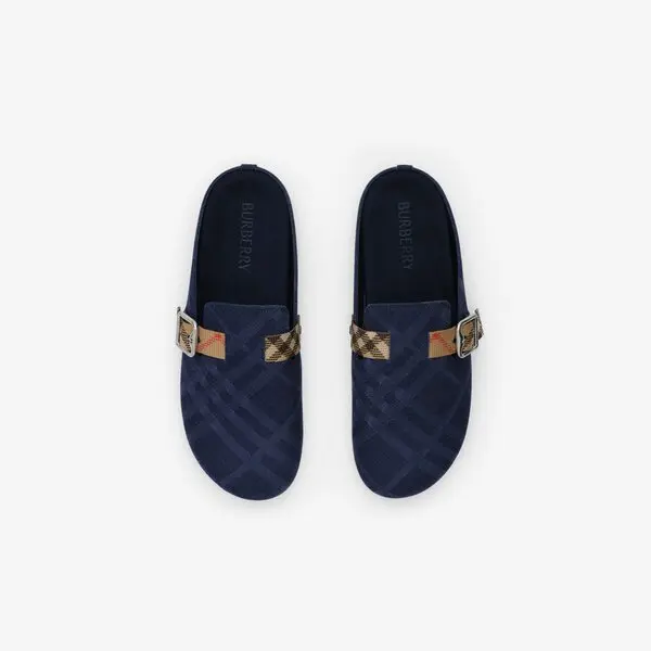 Burberry Check Denim Urchin Clogs