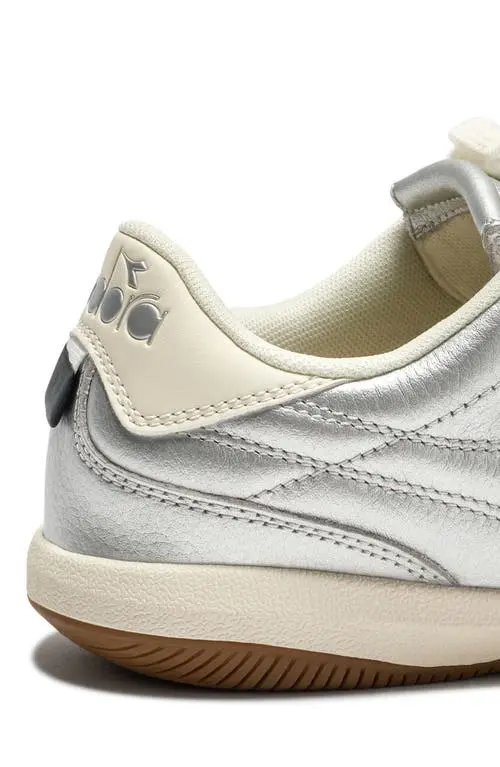DIADORA Metallic Leather Indoor Sneakers - Silver
