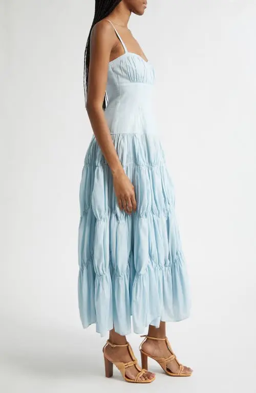 Ulla Johnson Emmalina Sweetheart Neck Midi Dress - Adriatic