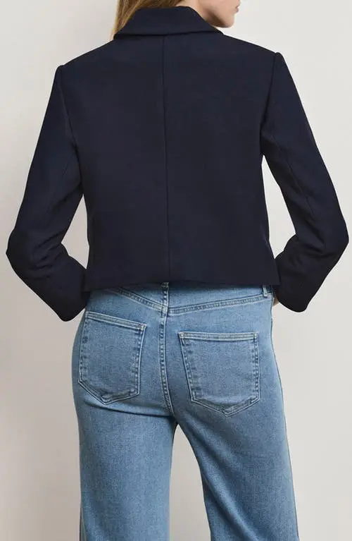 Veronica Beard Ismena Jacket With Removable Scarf & Sleeve Cuffs - Navy