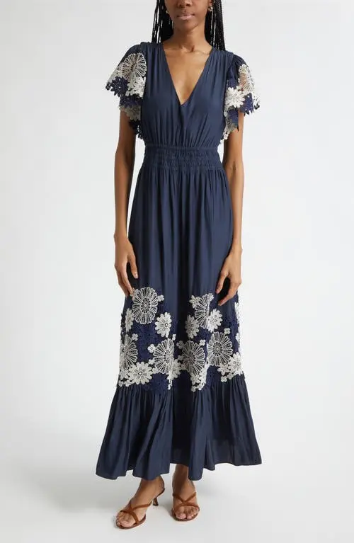 Ramy Brook Georgie Lace Detail Maxi Dress