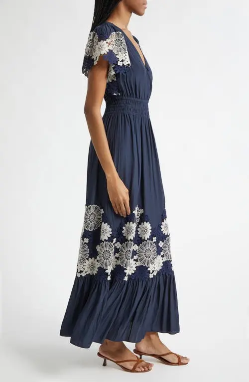 Ramy Brook Georgie Lace Detail Maxi Dress