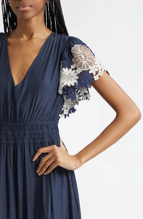 Ramy Brook Georgie Lace Detail Maxi Dress