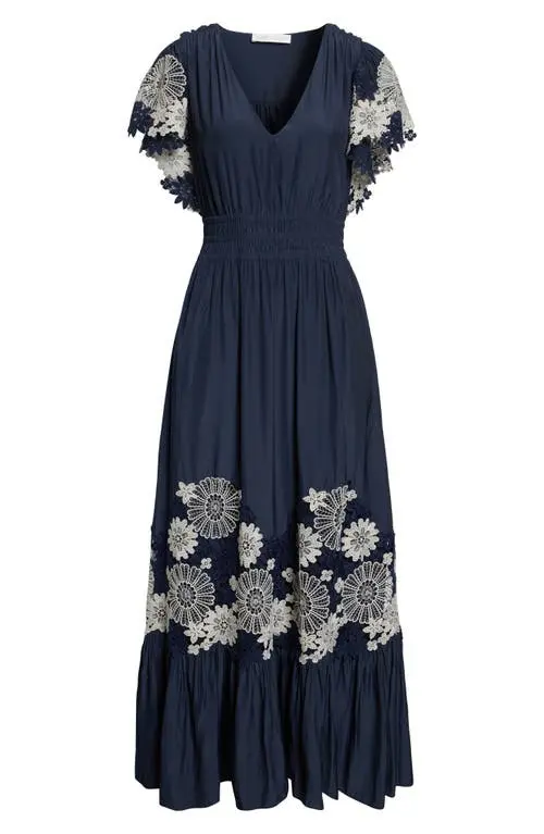 Ramy Brook Georgie Lace Detail Maxi Dress