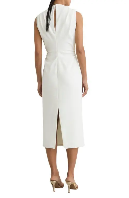 REISS Bronte Ruched Sleeveless Midi Dress