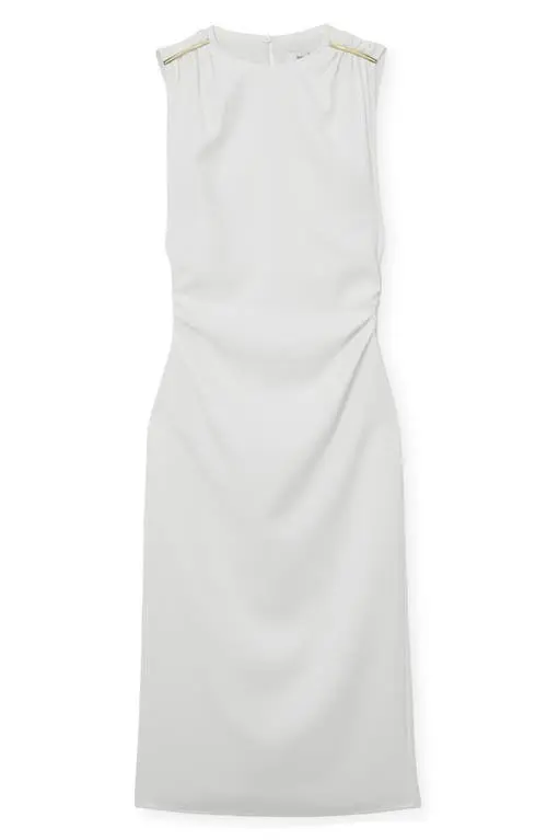 REISS Bronte Ruched Sleeveless Midi Dress