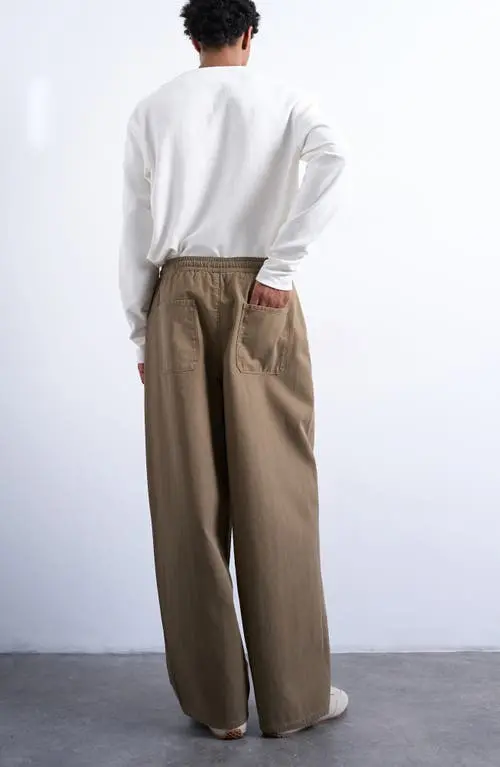 Topman Herringbone Pants - Khaki