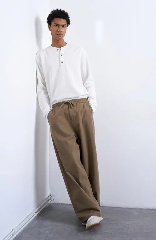 Topman Herringbone Pants - Khaki
