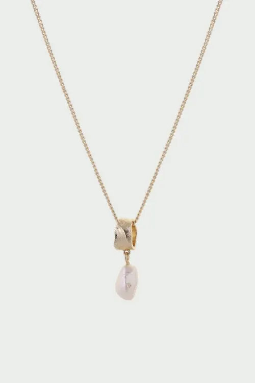 TUTTI Freshwater Pearl Pendant Necklace - Gold