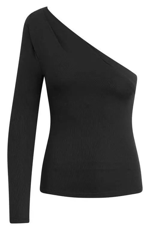 FAVORITE DAUGHTER One-shoulder Ribbed Top