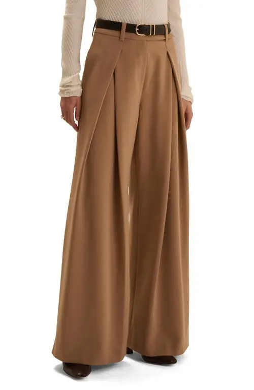 FAVORITE DAUGHTER Pleated Wide Leg Pants - Camel