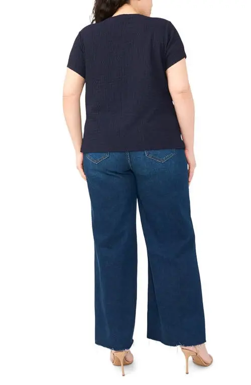 Halogen Pucker Crewneck T-shirt - Baritone Blue