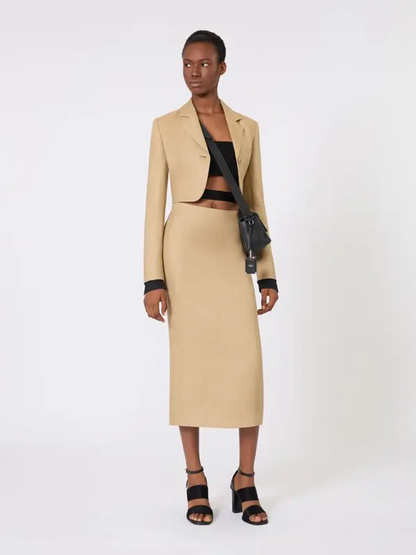 Max Mara Linen Twill Cropped Jacket
