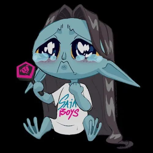 KPOP DEMON HUNTERS Chibi Crying Fan T Shirt - Black