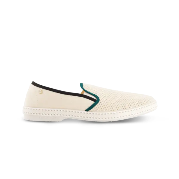 Rivieras Cotton Canvas & Seaqual® Mesh Loafer - Cream