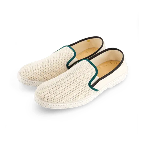 Rivieras Cotton Canvas & Seaqual® Mesh Loafer - Cream