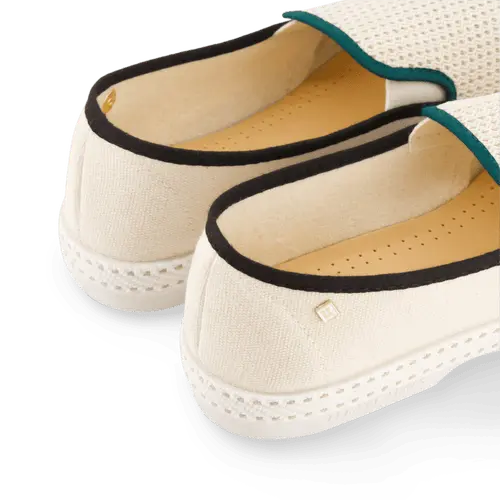 Rivieras Cotton Canvas & Seaqual® Mesh Loafer - Cream