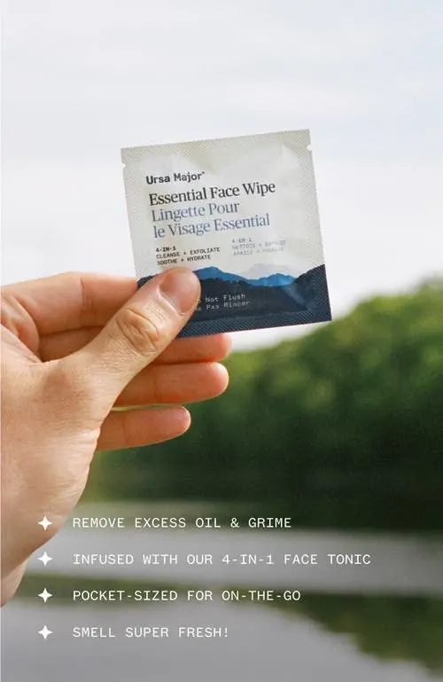 URSA MAJOR Essential Face Wipes - Blue