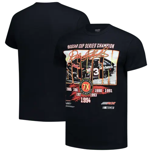 CHECKERED FLAG Sports Dale Earnhardt 1-spot Seven Championships T-shirt - Black
