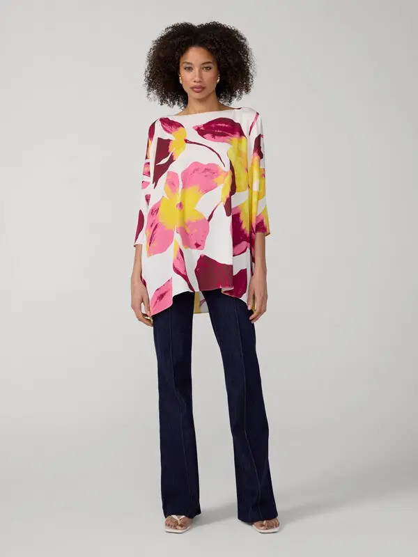 Diane Von Furstenberg Diane Top - Giant Island Orchid White