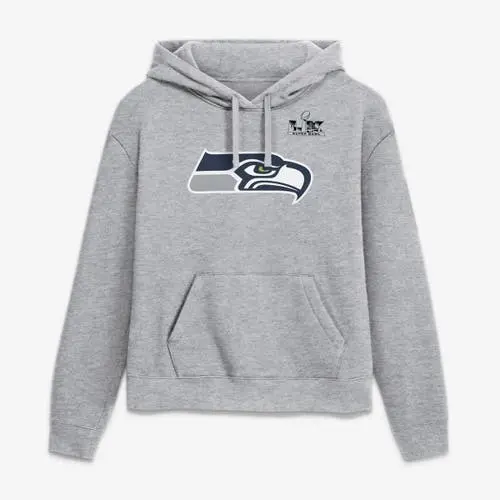 Nike Jaxon Smith-njigba Seattle Seahawks Super Bowl Lx Champions Patch Name & Number Hoodie - Heather Gray