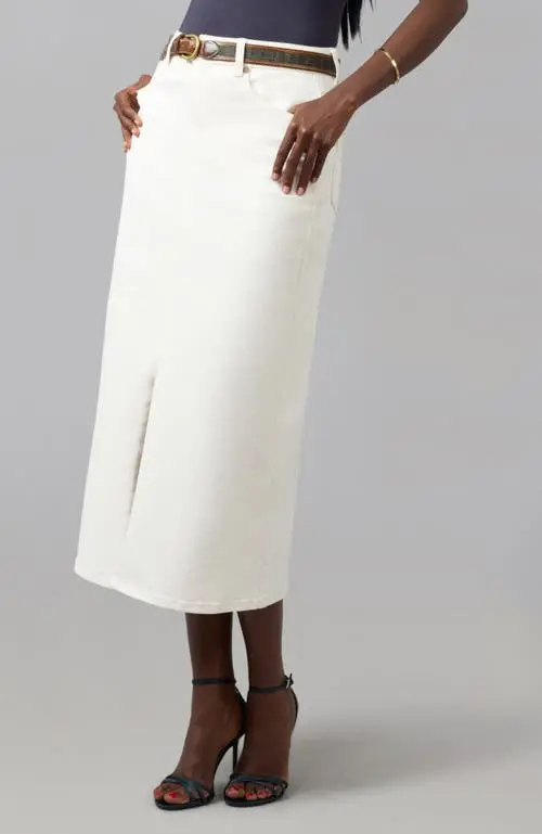 LOLA DENIM Halston High-rise Maxi Skirt