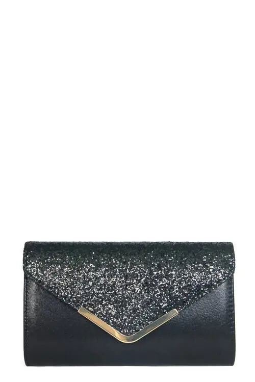 LAUREN LORRAINE Liza Envelope Clutch - Black