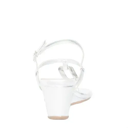 LAUREN LORRAINE Laynie Wedge Sandals - Silver