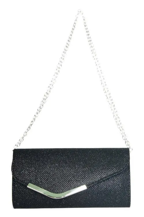 LAUREN LORRAINE Lisa Evening Clutch - Black