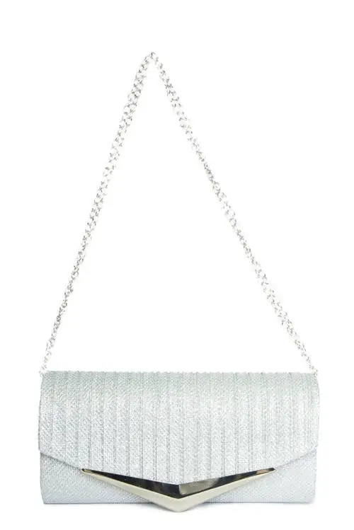 LAUREN LORRAINE Lyla Evening Bag - Silver