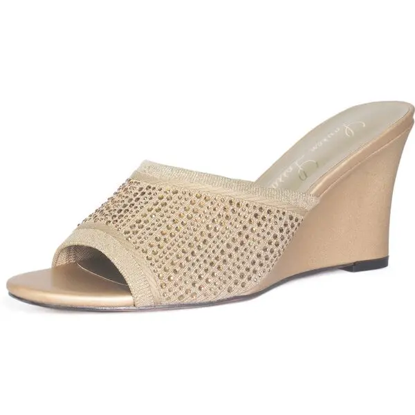 LAUREN LORRAINE Martha-2 Wedge Sandals - Gold
