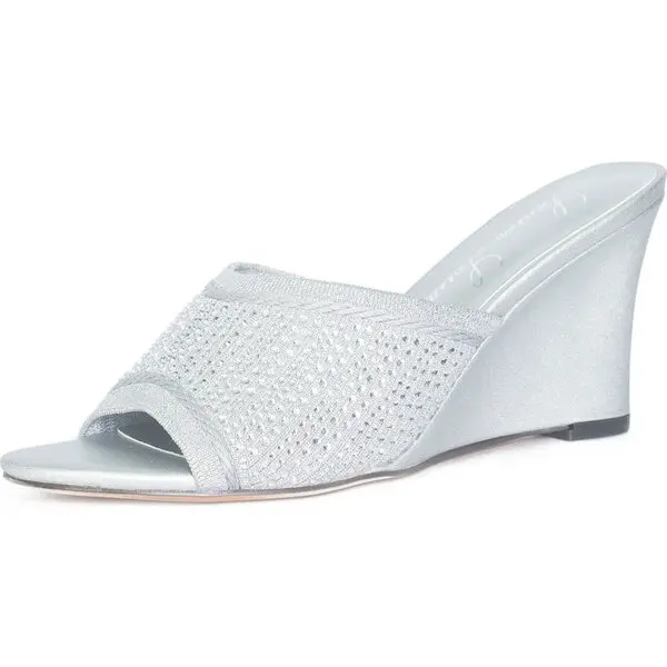 LAUREN LORRAINE Martha-2 Wedge Sandals - Silver
