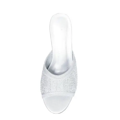 LAUREN LORRAINE Martha-2 Wedge Sandals - Silver