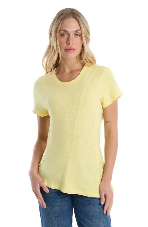 WILT CLOTHING Round Neck Short Sleeve Tee - Lemon Drop