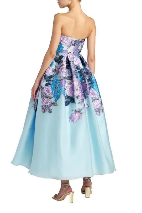 Mac Duggal Organza Strapless Gown With Pockets