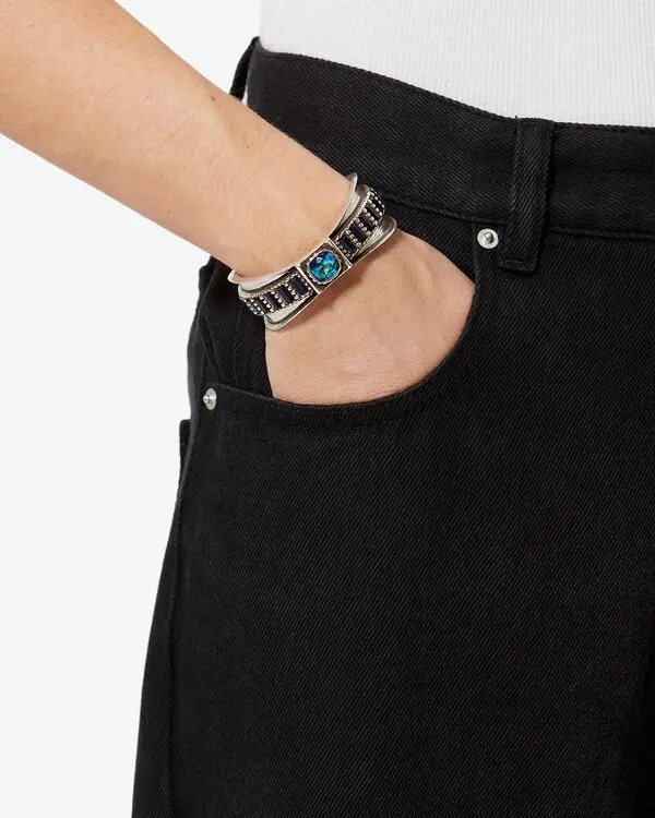 Isabel Marant Olga Rhinestone Bracelet - Navy/silver