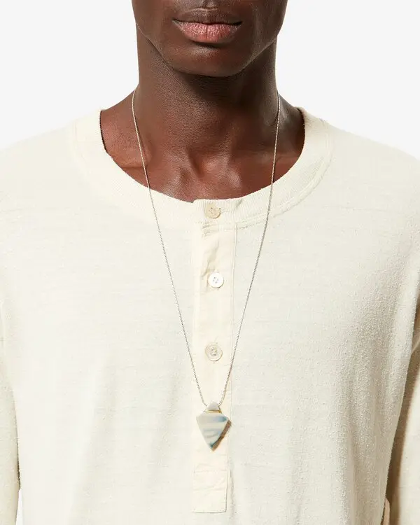 Isabel Marant Annay Chain Necklace - Faded Blue/silver