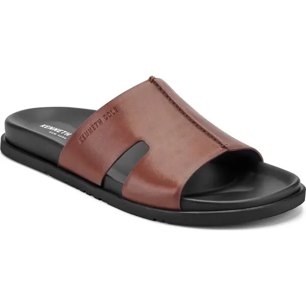 KENNETH COLE Willy Slide Sandal - Cognac