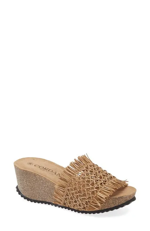 Cordani Mattina Fringe Platform Sandal - Camel