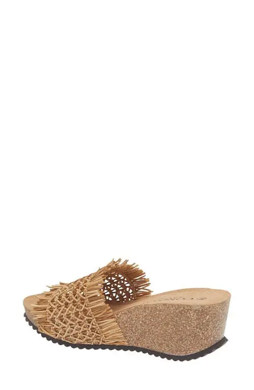 Cordani Mattina Fringe Platform Sandal - Camel
