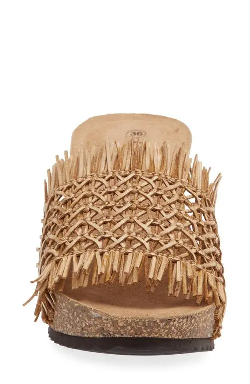 Cordani Mattina Fringe Platform Sandal - Camel